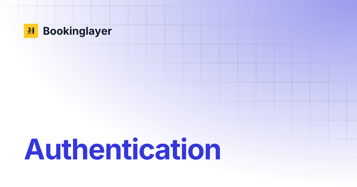 Authentication | Bookinglayer