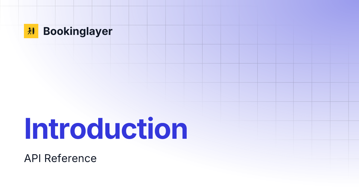 Introduction | Bookinglayer